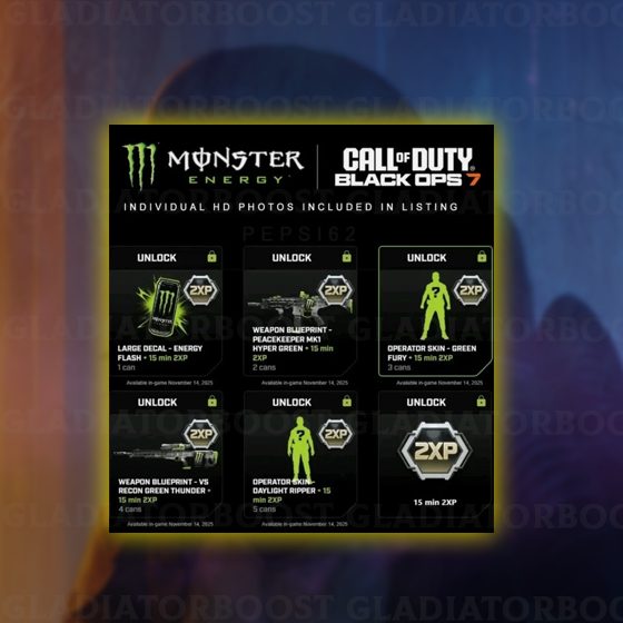 Buy BO7 Monster Energy Bundle Codes | GladiatorBoost